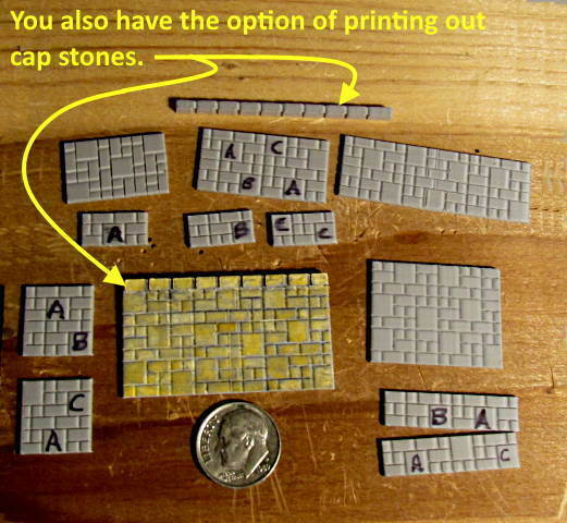 Free 3D file N Scale - Stone Cap section for top or sides of stone ...