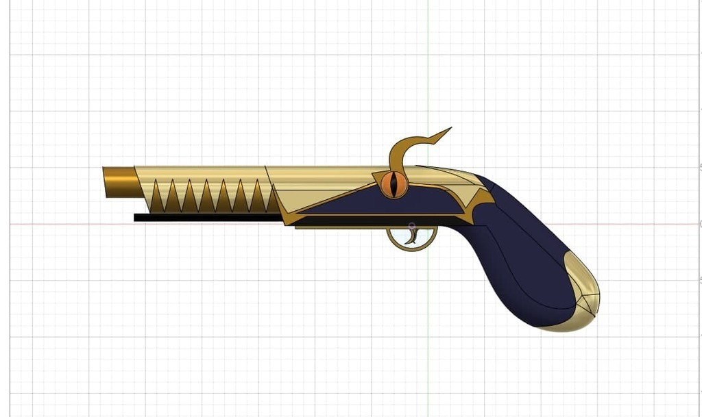 Fichier STL gratuit Le pistolet de Blitzo Helluva Boss・Design à ...