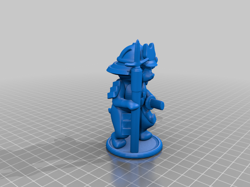 Free STL file samurai cat with spear・3D printable model to download・Cults