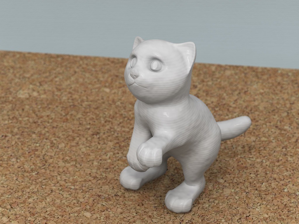 Free STL file standing cat・3D print model to download・Cults