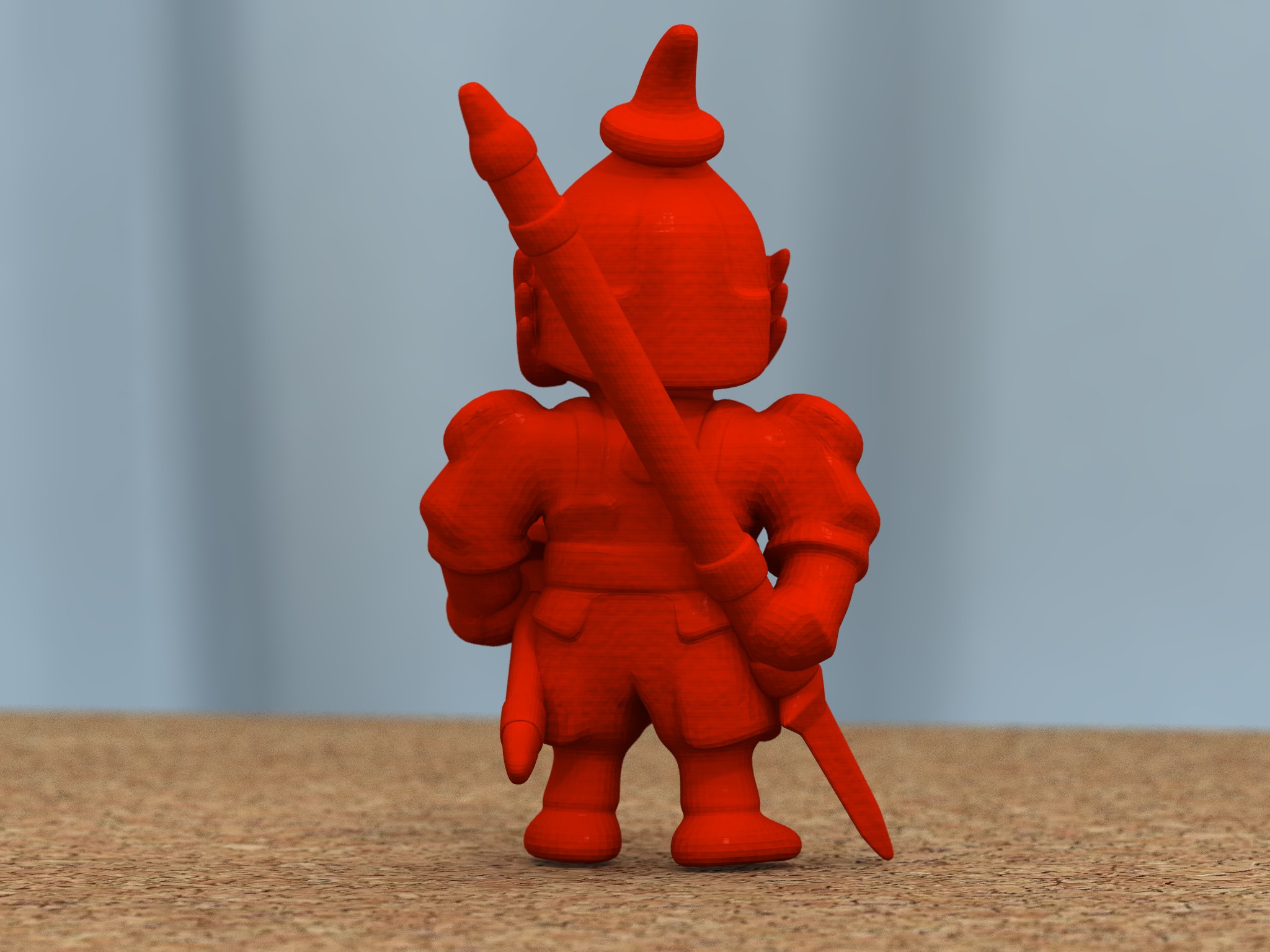 Free STL file ancient Chinese warrior with spear・Template to download ...