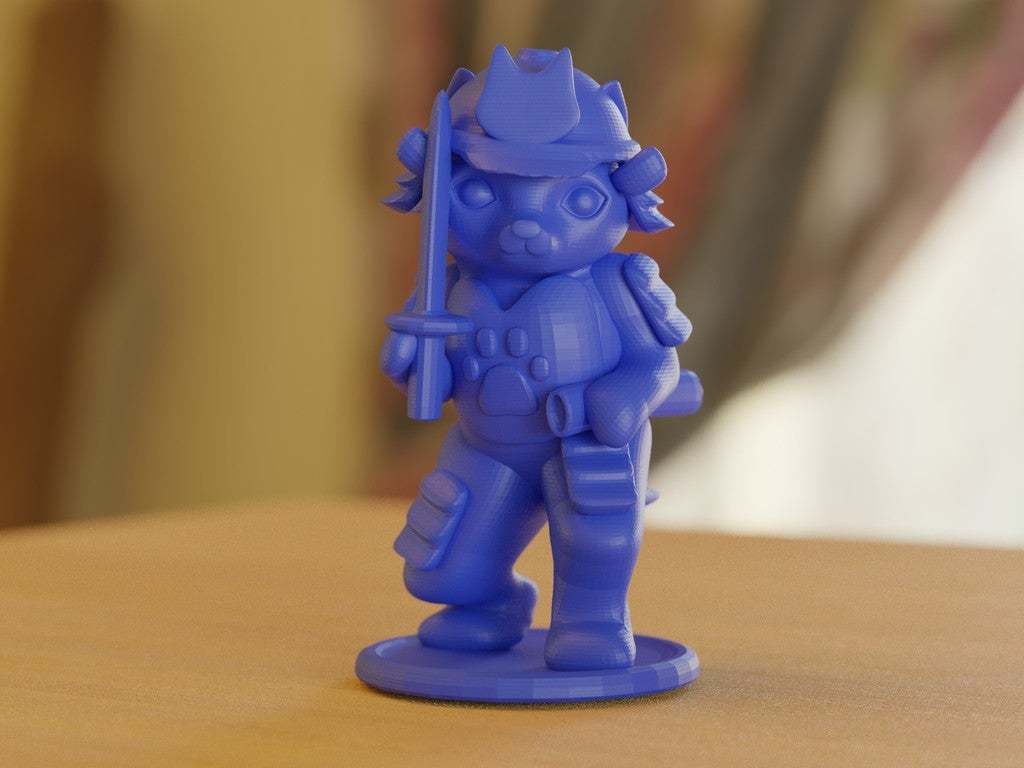 Free STL file samurai cat・3D printing design to download・Cults