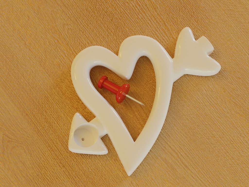 Бесплатный STL файл heart arrow - push pin 💜・Модель для загрузки и 3D ...
