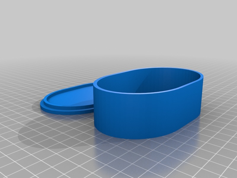 Free 3D file Oval Enclosure, Box Lid 105x65mm 30H 3MM Walls・3D printing ...