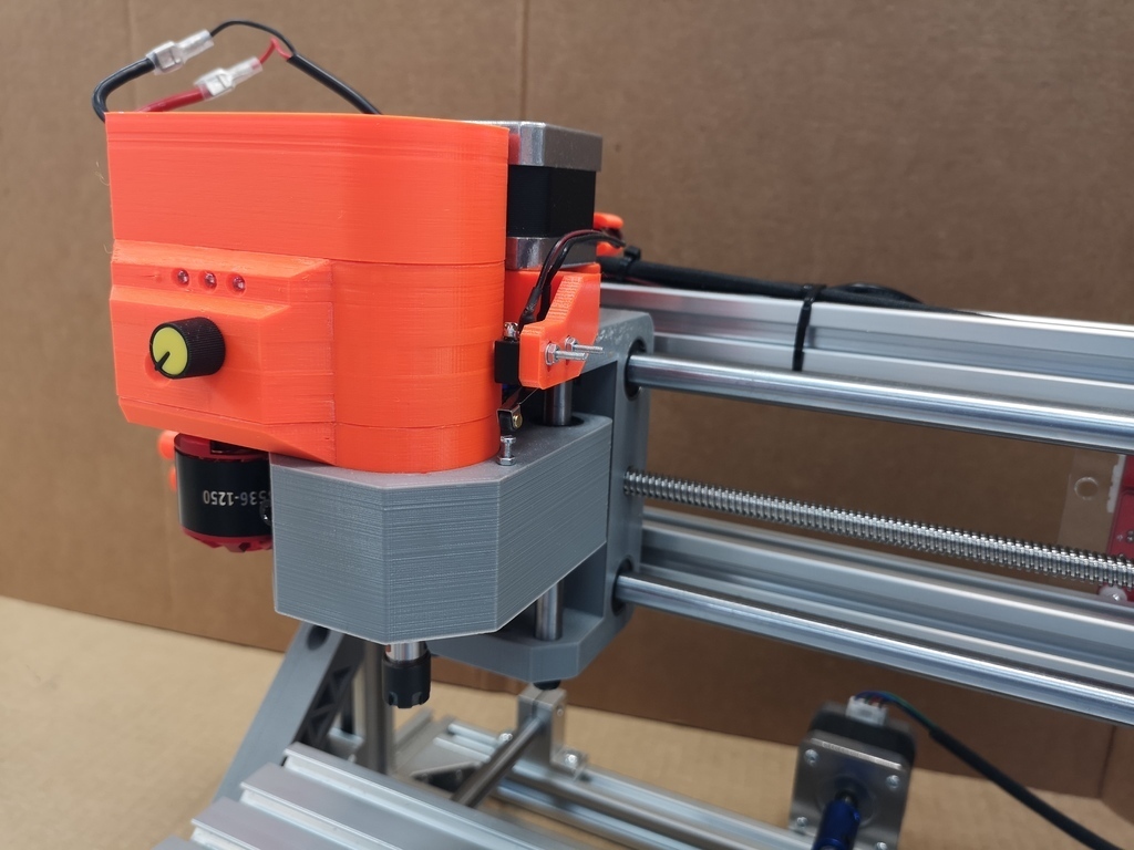 Free 3D file CNC 3018 upgrade with BLDC motor spindle with ER8 spring ...