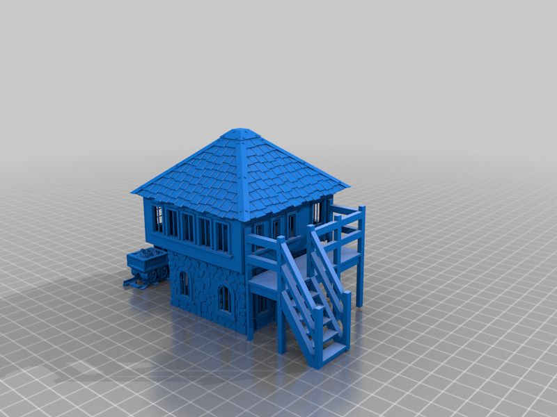 Free 3D file Signal box with train・3D printer design to download・Cults