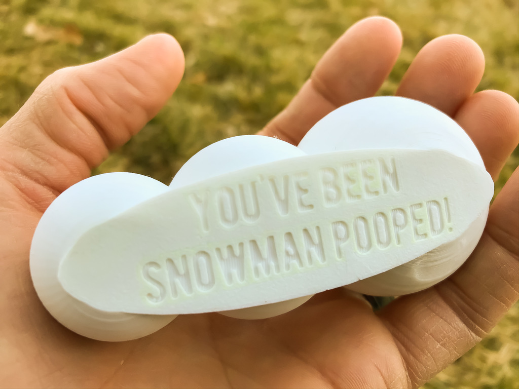 Free 3D file Snowman Poop Prank・3D printable model to download・Cults