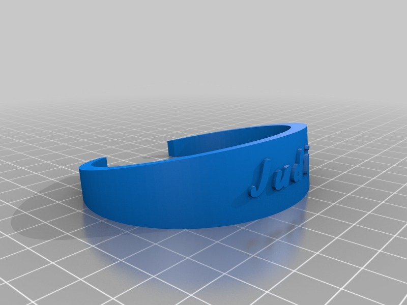 Free 3D file Judi Bracelet Embossed・3D print model to download・Cults