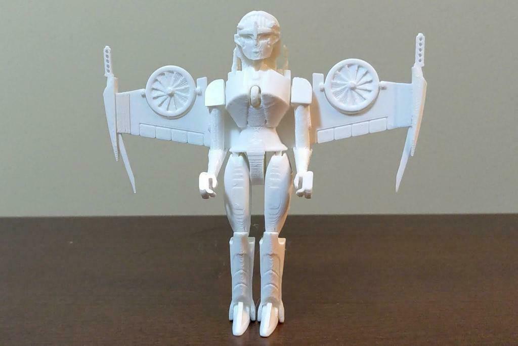 Free STL file Windblade (transformable, single print, no support ...