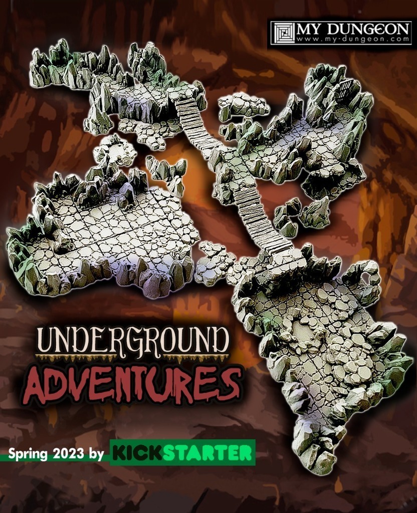 Free STL file Cave Tile Sample RPG ⚔・3D print model to download・Cults