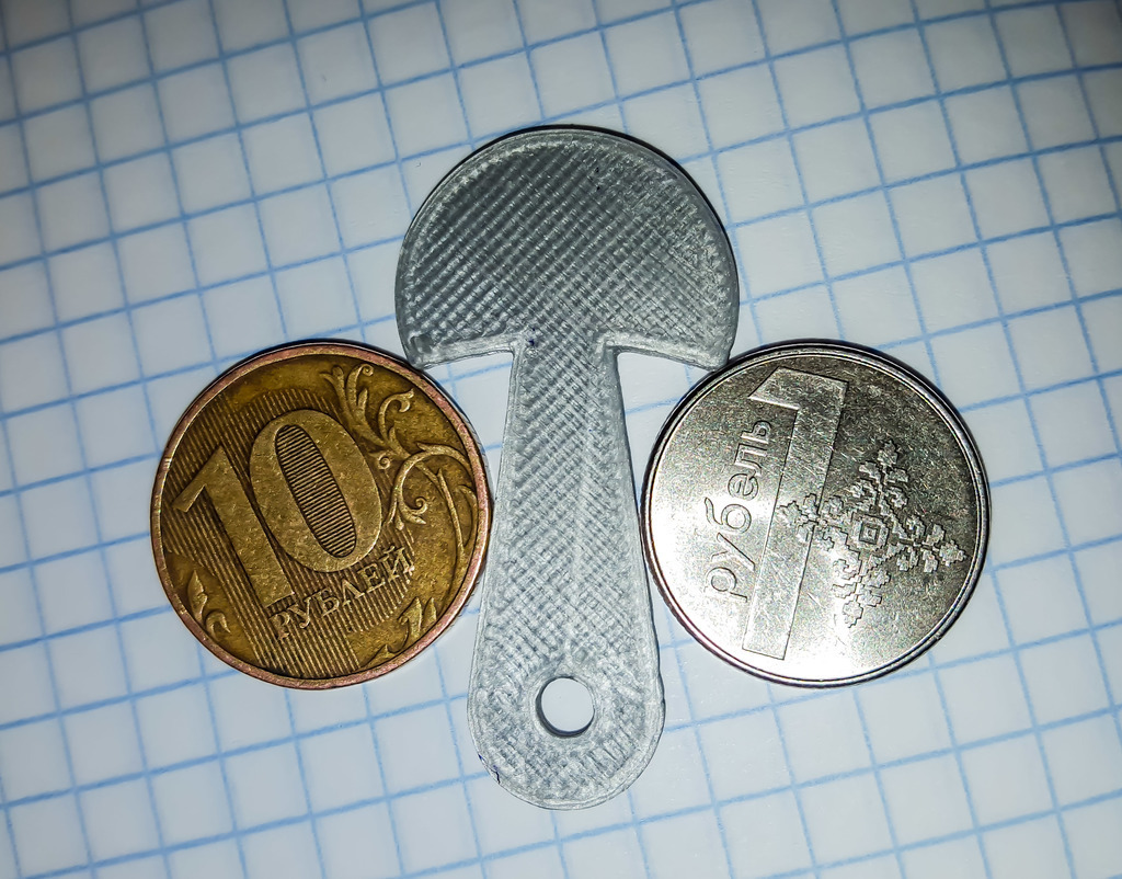 Free 3D file The key for cart, trolley, the size of 10₽・3D printing ...