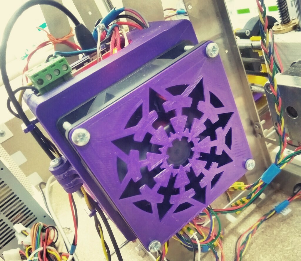 Free 3D file Chaos star fan protection (fan 92mm x 92mm)・3D printing ...