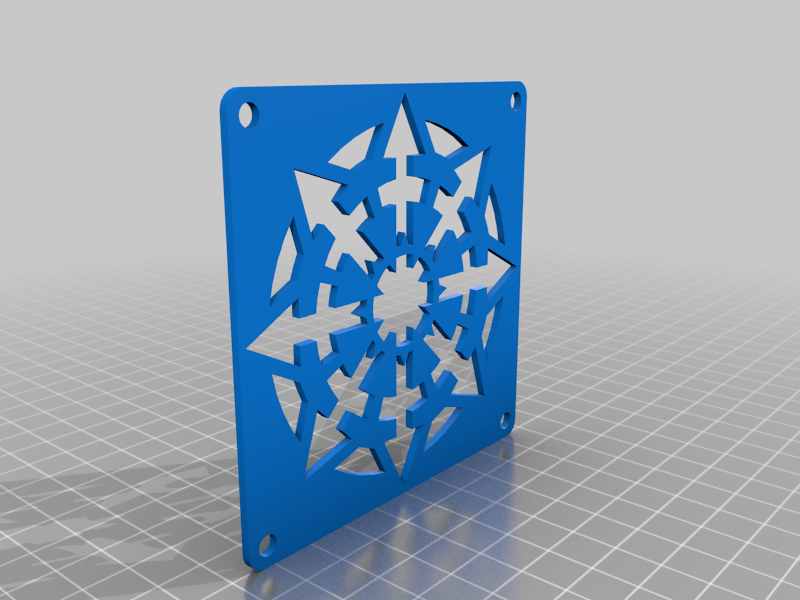 Free 3D file Chaos star fan protection (fan 92mm x 92mm)・3D printing template to download・Cults