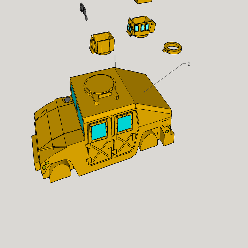Free 3D file humvee for wargaming 🚗・3D printing design to download・Cults
