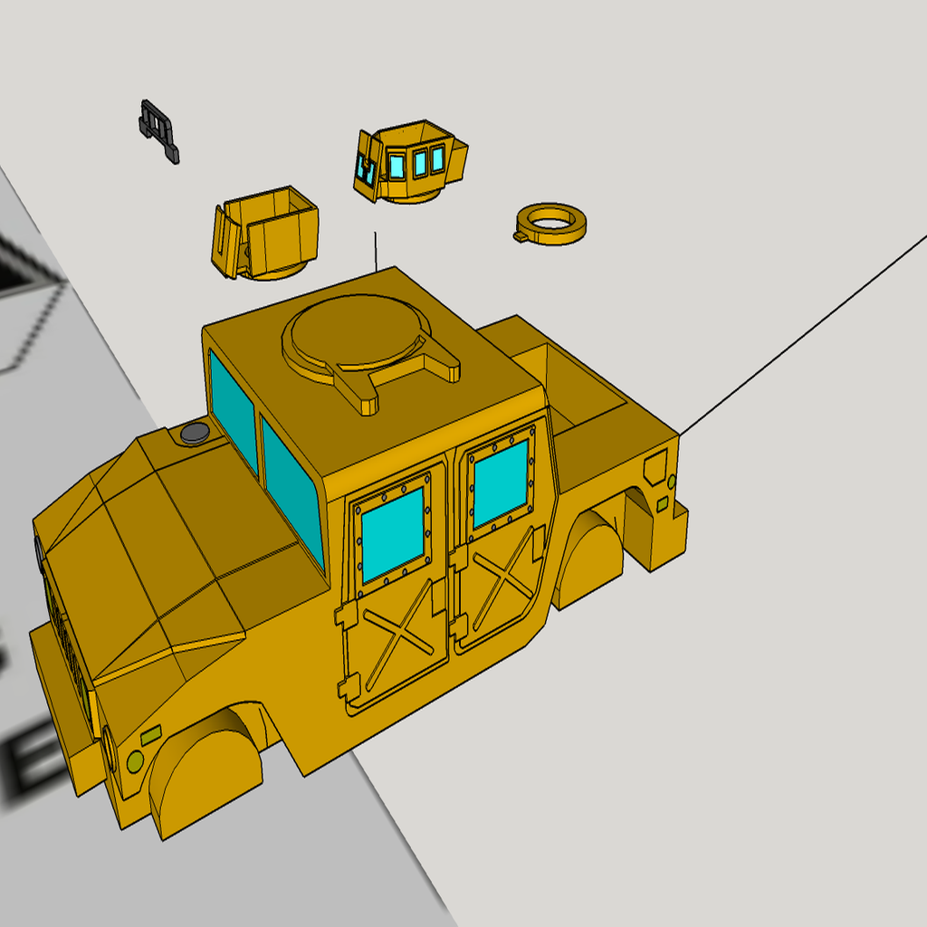 Free 3D file humvee for wargaming 🚗・3D printing design to download・Cults