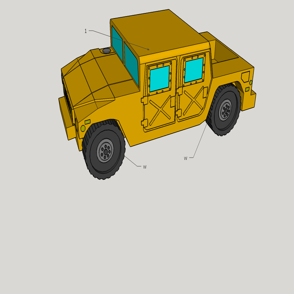 Free 3D file humvee for wargaming 🚗・3D printing design to download・Cults