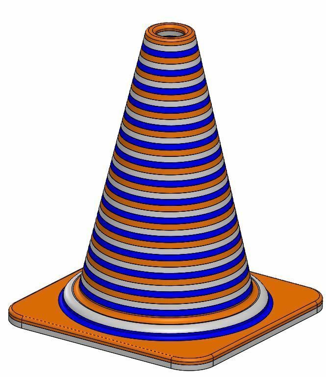Free 3D file Triple Color Cone 1mm pitch・Model to download and 3D print ...