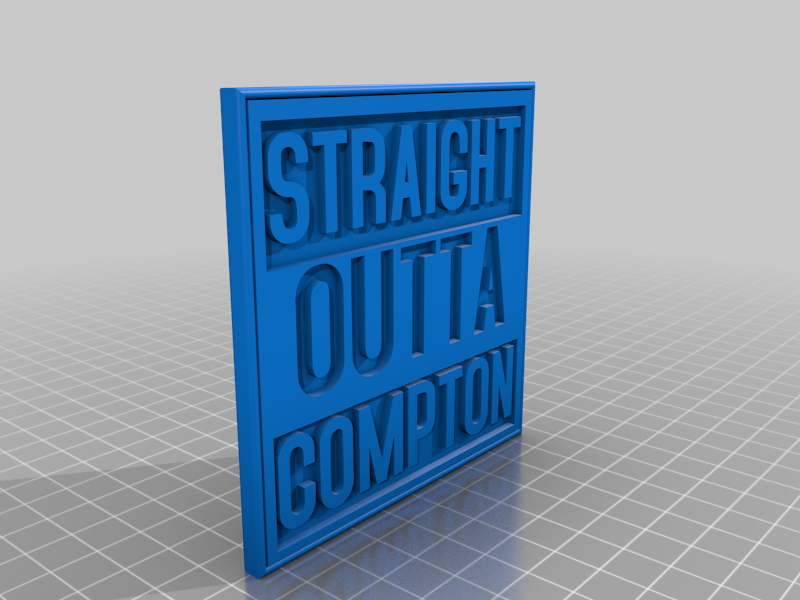 Free 3D file Straight Outta Compton coaster・3D printer design to ...