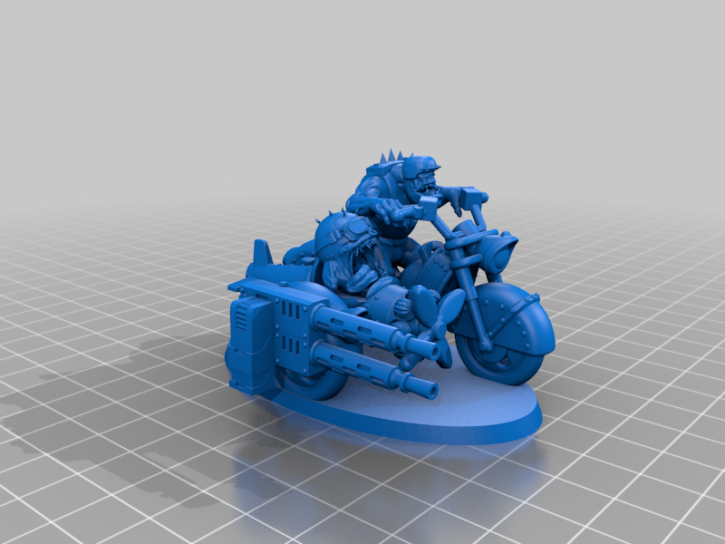 Free 3D file Ork Warbiker with attack pet ⚔・3D print design to download ...