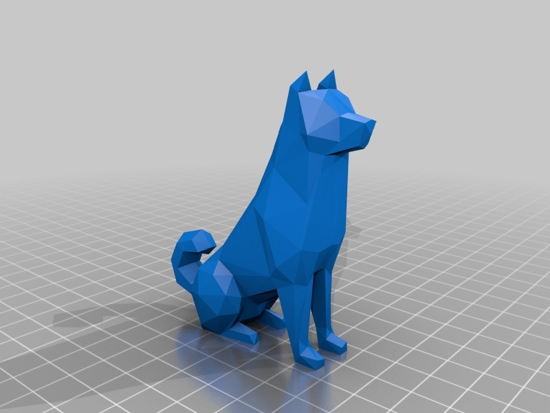 Fichier 3D gratuit Low Poly Akita・Modèle pour impression 3D à télécharger・Cults