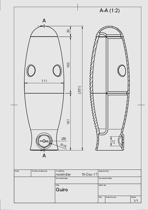 Archivo 3D gratis Guiro 👽・Diseño de impresión 3D para descargar・Cults