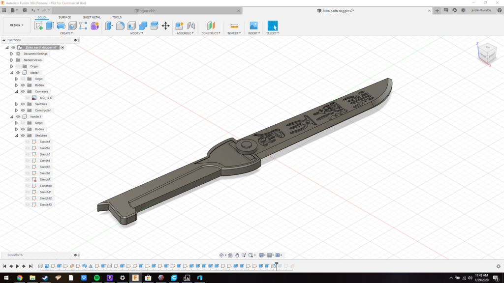 Free 3D file Zuko's pearl dagger 🗡️・3D printing model to download・Cults