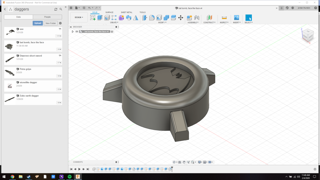 Free 3D file Bat bomb (face the face inspired)・3D printer design to ...