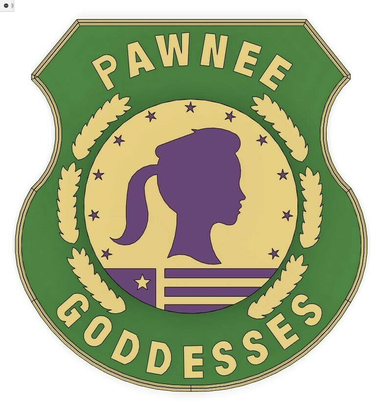 Free 3D file Pawnee Goddesses Badge 📛・3D printer design to download・Cults