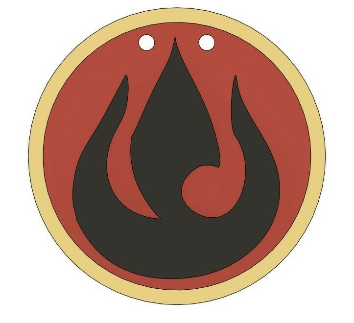 Free 3d File Fire Nation Pendant・3d Printing Idea To Download・cults