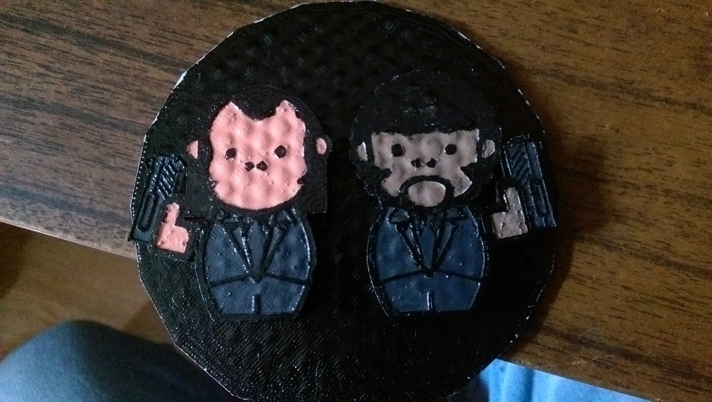 Free 3D file Pulp Fiction Coaster Remix・3D print object to download・Cults