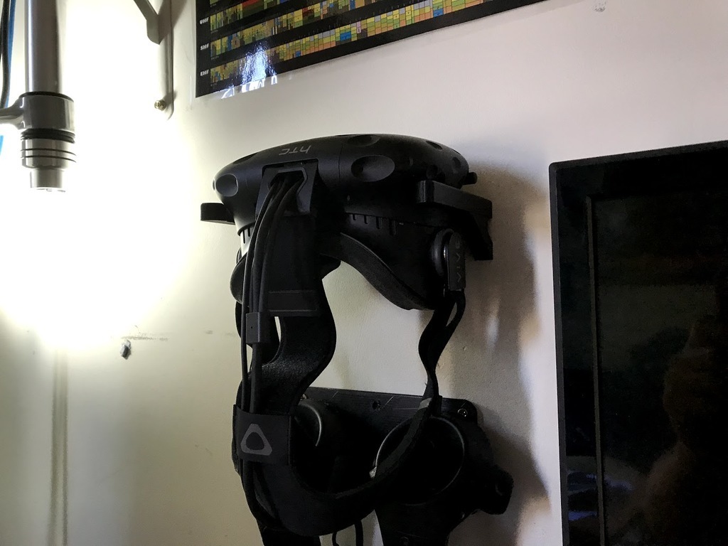 Free 3D file Remix of HTC Vive HMD Minimalist Wall Mount in two halves ...
