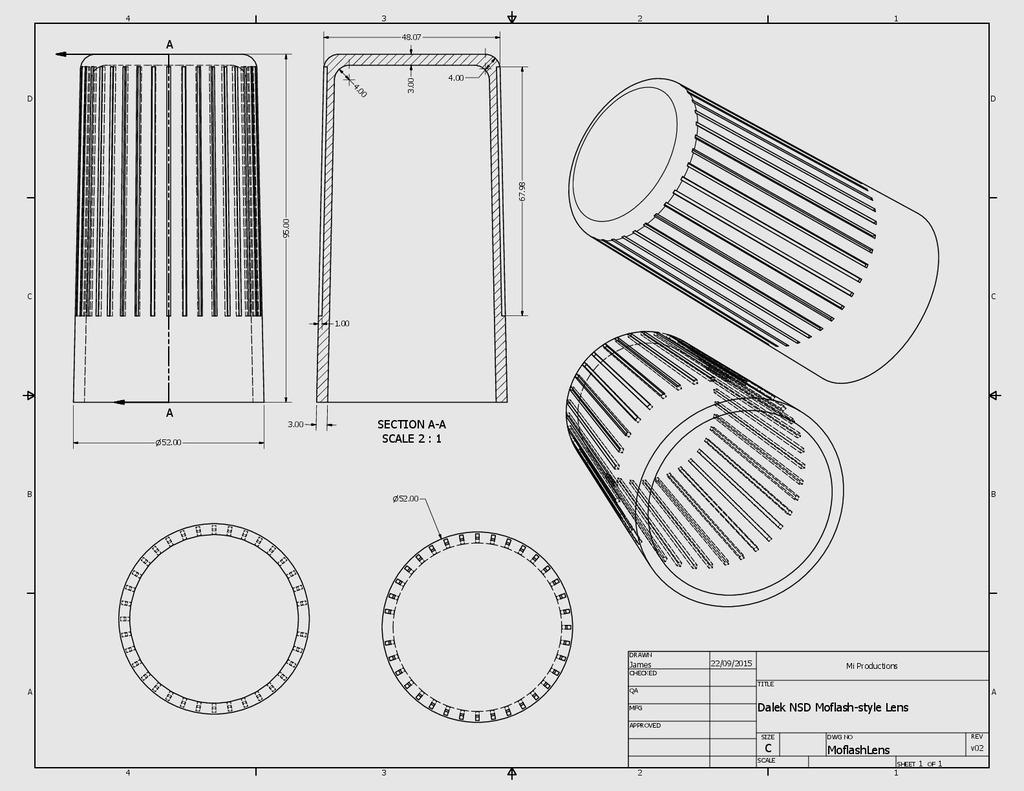 Free 3D file Dalek NSD Moflash-style Dome Light Lens・3D printable model ...