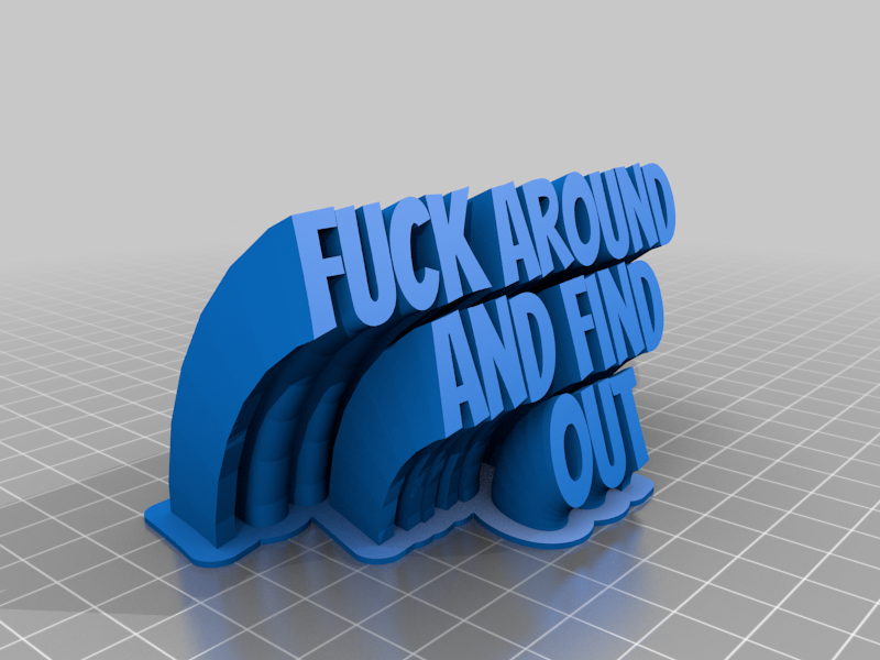 Free 3D file F Around 🏢・3D printable design to download・Cults