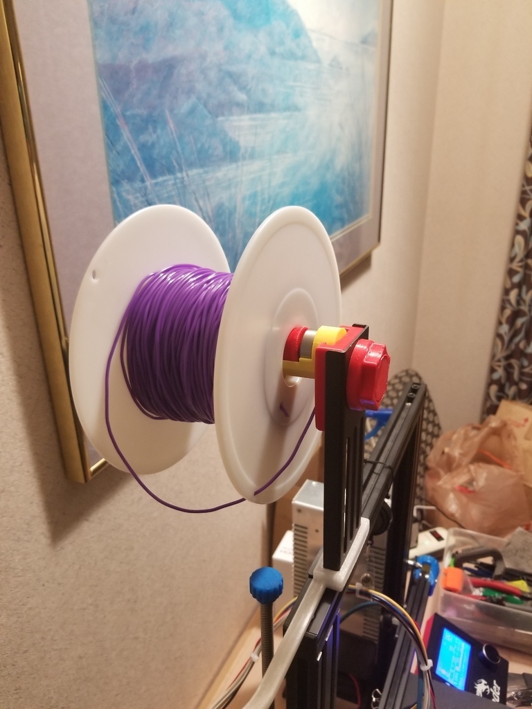 Free 3D file 32mm Small bore spool filament roller for creality version ...
