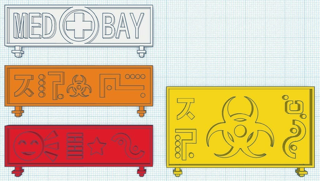 Free 3D file 3" cube Sci-fi modular terrain 17 - street vendor & signs ...