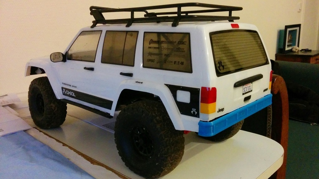 Free 3D file R/C CAR AXIAL SCX10 II (2) short rear BUMPER (AX31393 ...