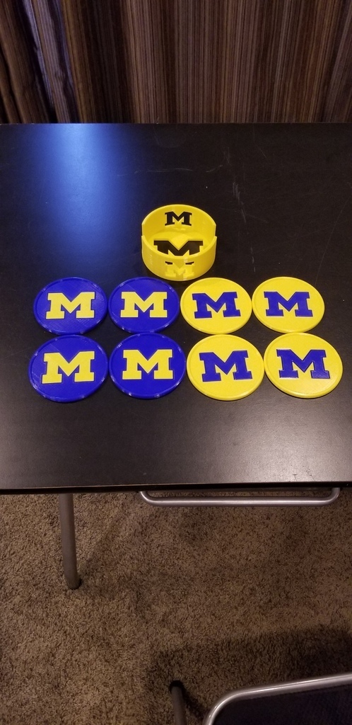 Free 3D file Michigan Coaster Holder・3D printer model to download・Cults