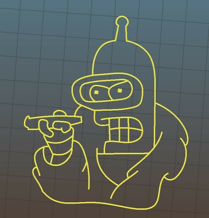 Free 3D file Bender Pimping - Futurama wall art・3D printer design to ...