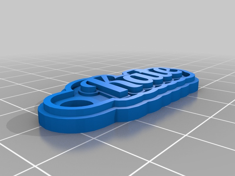 Free 3D file "Kate" Keychain・Design to download and 3D print・Cults