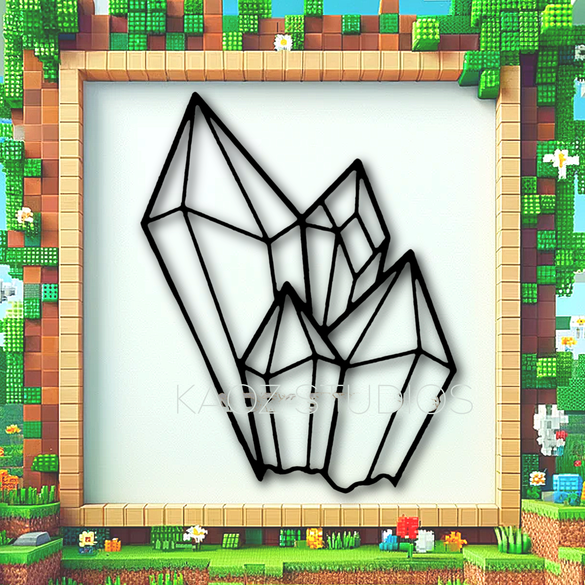 STL file cyrstal cluster wall art crystals wall decor 2d art 🎨・3D ...