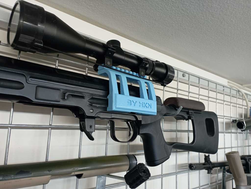 Archivo 3D gratis Airsoft cyma dragunov lateral Scope mount・Modelo para ...