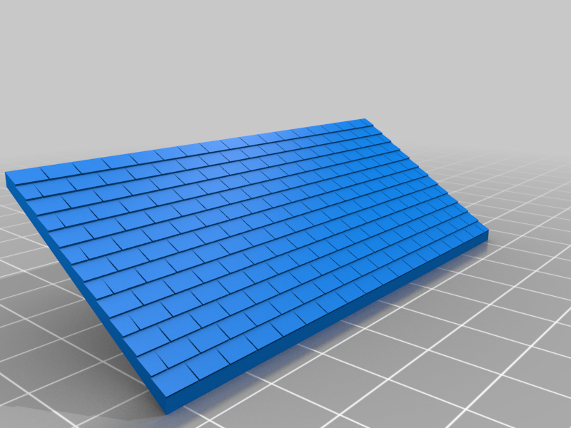 Free 3D file Slate roof for HO scale models・3D printable model to ...