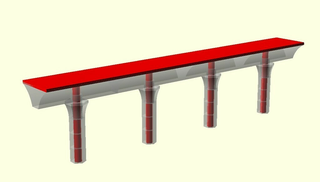 Free 3D file HO TGV viaduct paper mache mold (curved tracks)・3D print ...