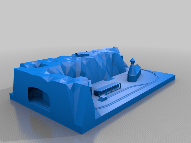 Free 3D file Micro diorama for model train network design・Design to ...