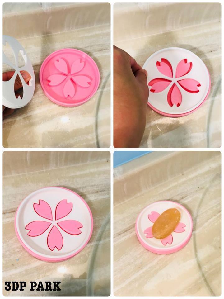 Free STL file SAKURA Soap Box and Coaster・3D printer model to download ...