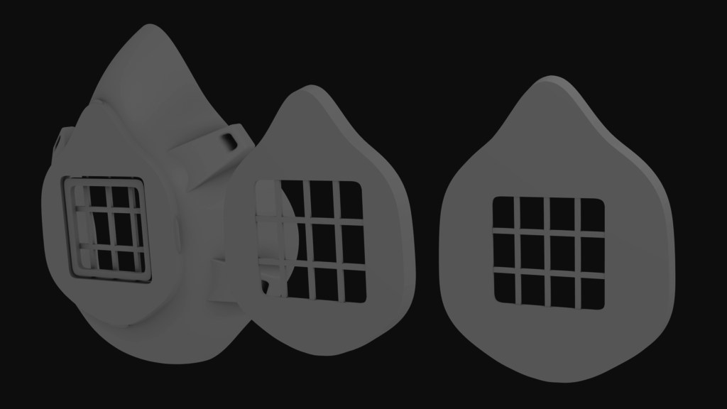 Free 3D file Covid-19 Mask Remix (faster print, cosmetic tampoo as ...