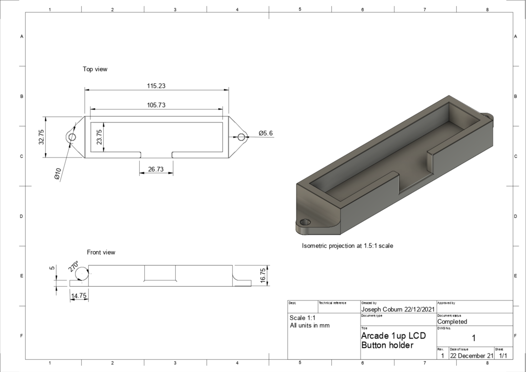 Free 3D file Arcade1Up (Raspberry Pi Mod) LCD Button Holder・Model to ...