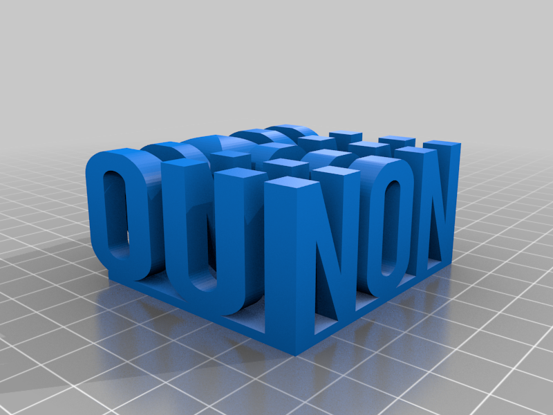 Free 3D file Yes No French・3D print design to download・Cults