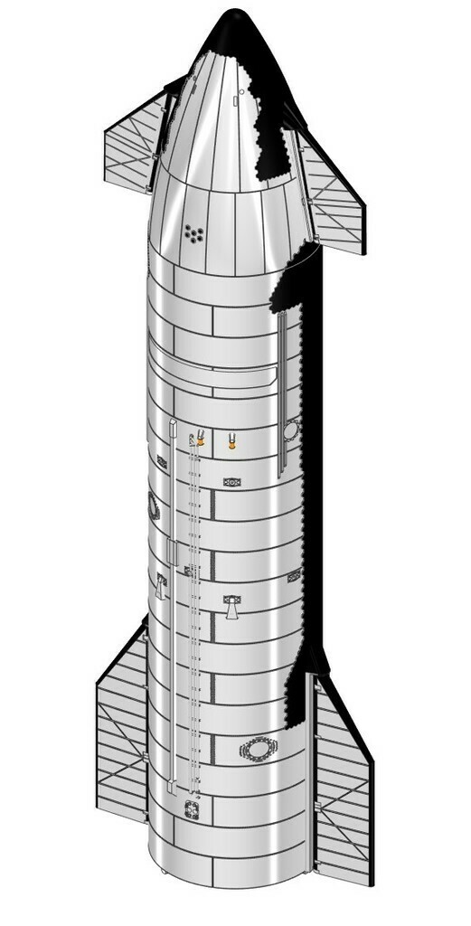 Free 3D file SpaceX Ship24 (high detail) 1:100 Rocket 🚀・3D printing design to download・Cults