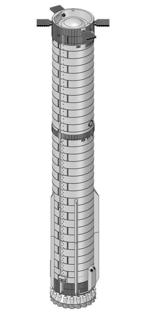 Free 3D file SpaceX Booster7 (high detail) 1:100 Rocket for Ship24・3D printing design to ...